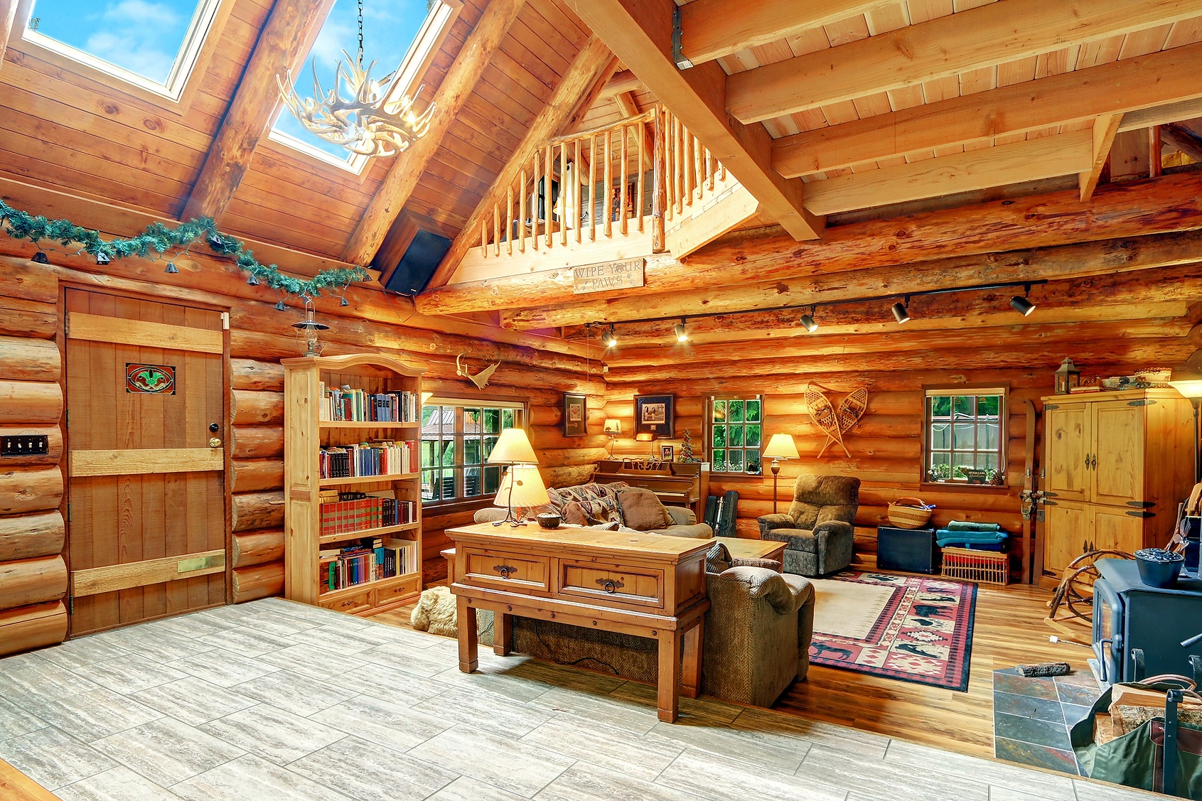 Stunning Log Home on 5 acres ~ organically farmed with rentable ADU and ...