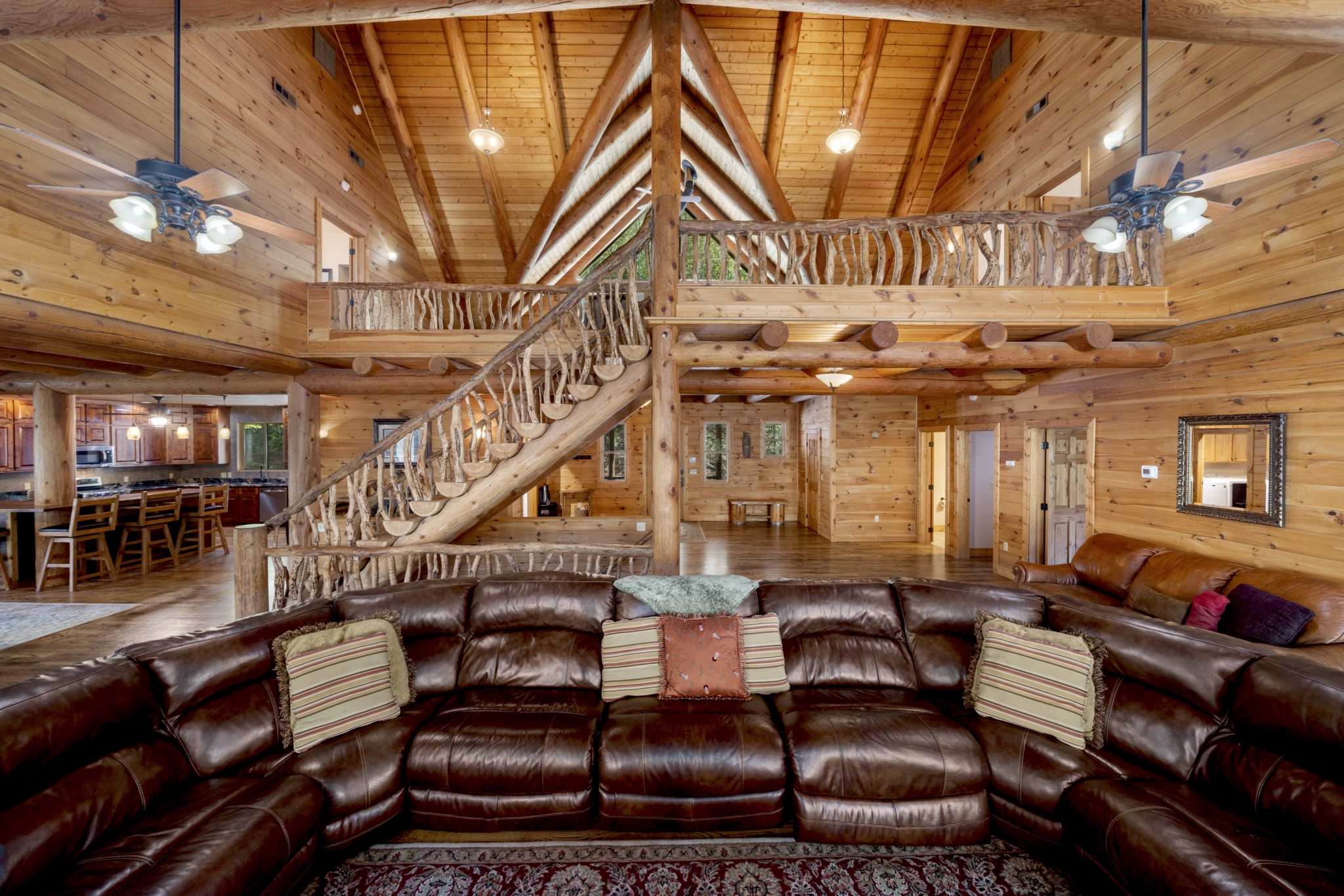 Massive Lodge on 16 Acres, 2 Streams & 4 Rental Cabins - SurvivalRealty.com